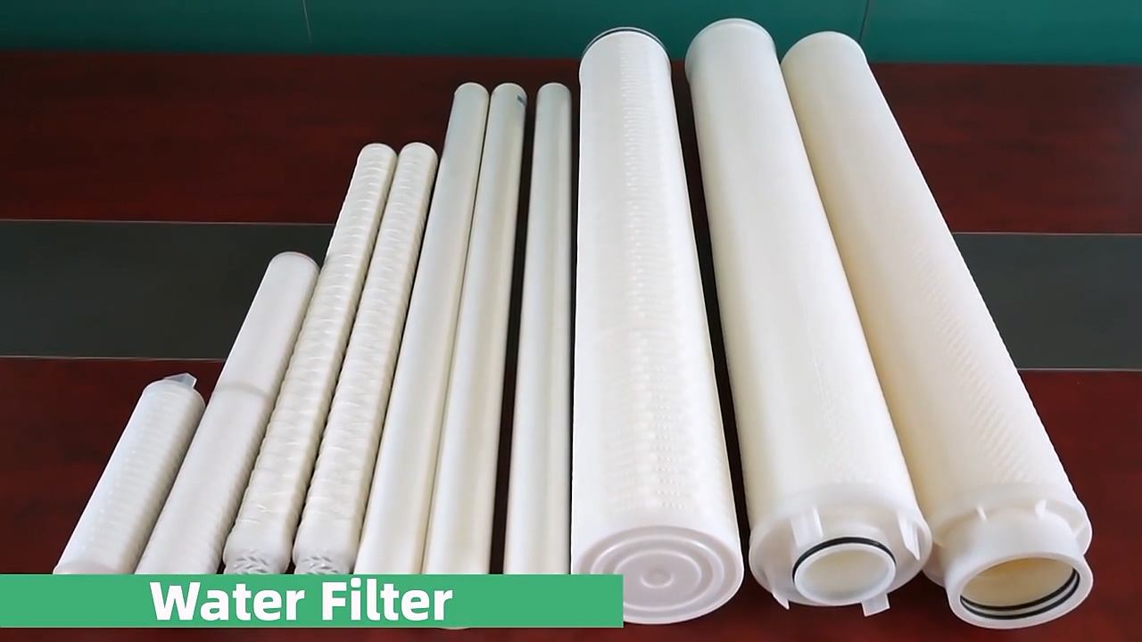 Filter elements of four different types of water treatment and ...